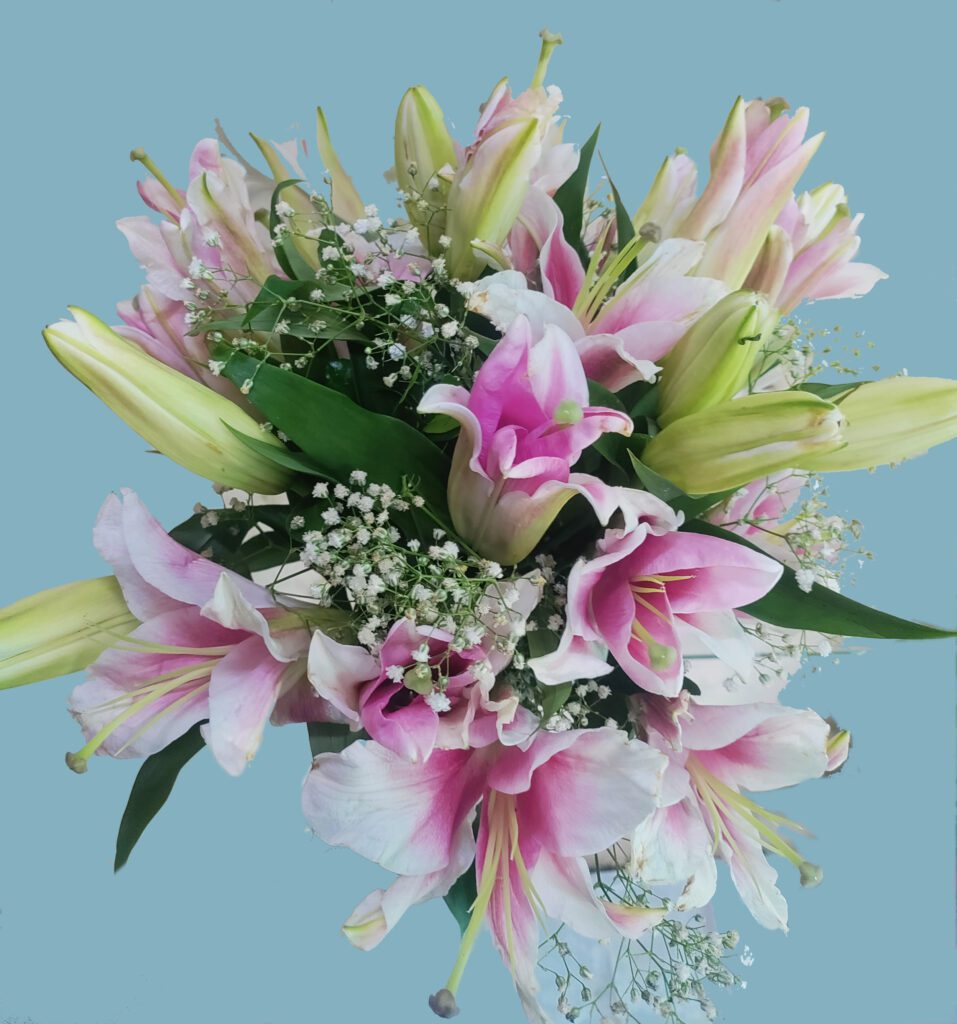 Lily Flower Basket Bouquet | Online Flowers Free Delivery In Raipur